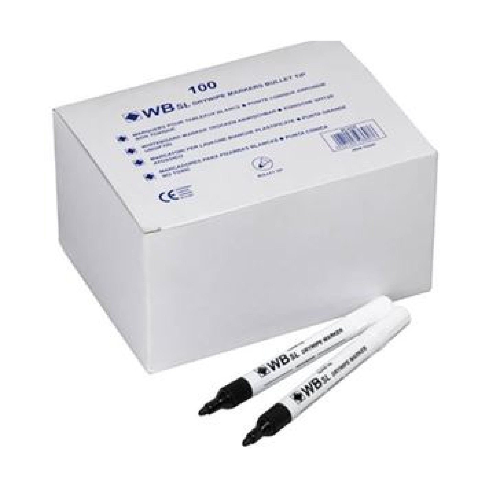 WB SL BLACK DRY WIPE BULLET / CHISEL MARKER